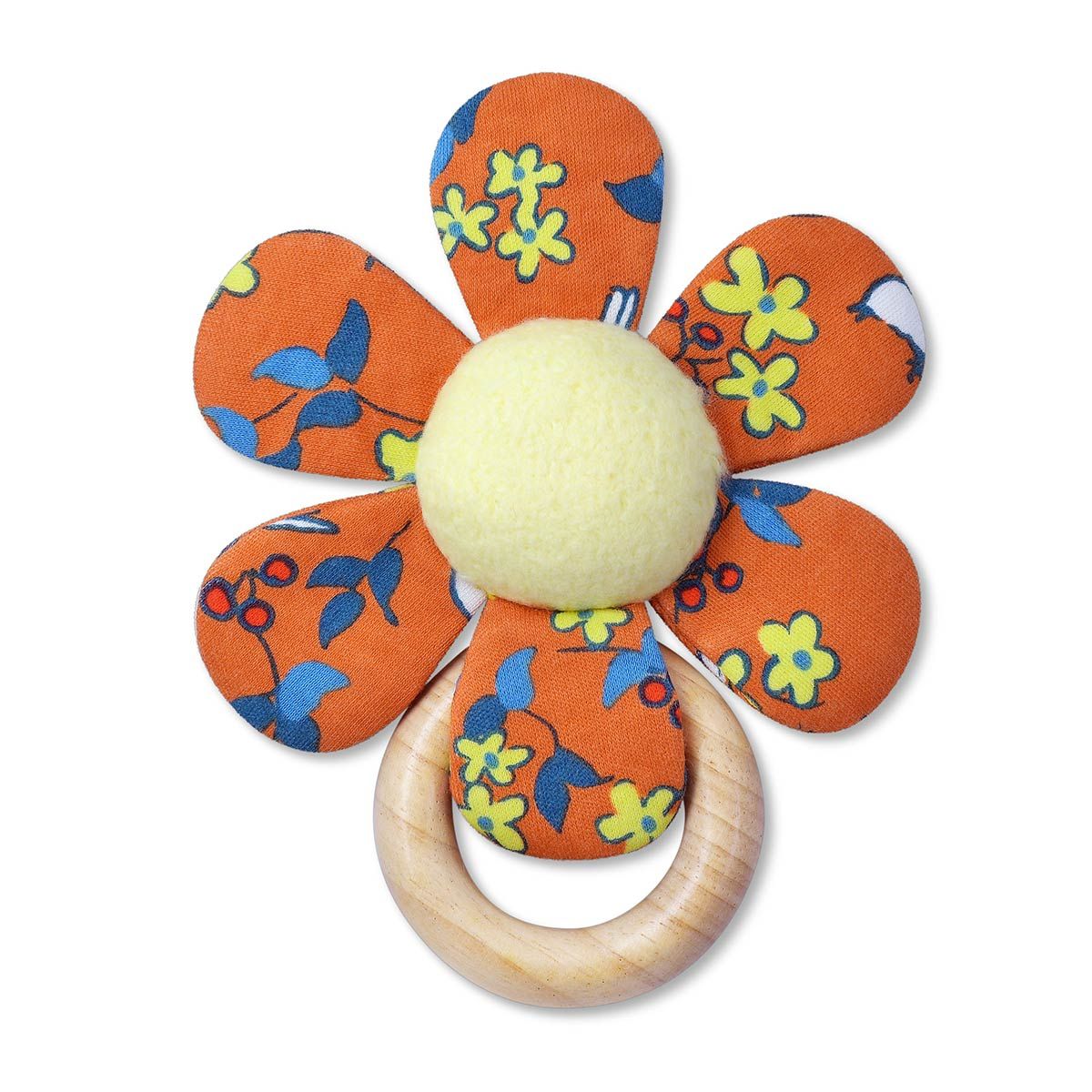 Apple Park Enchanted Leaves Orange Teething Rattle: Perfect for Newborns