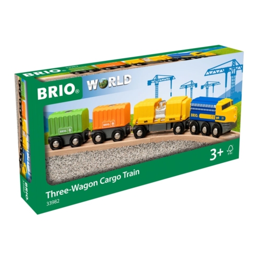 BRIO Train - Three-Wagon Cargo Train, 7 pieces