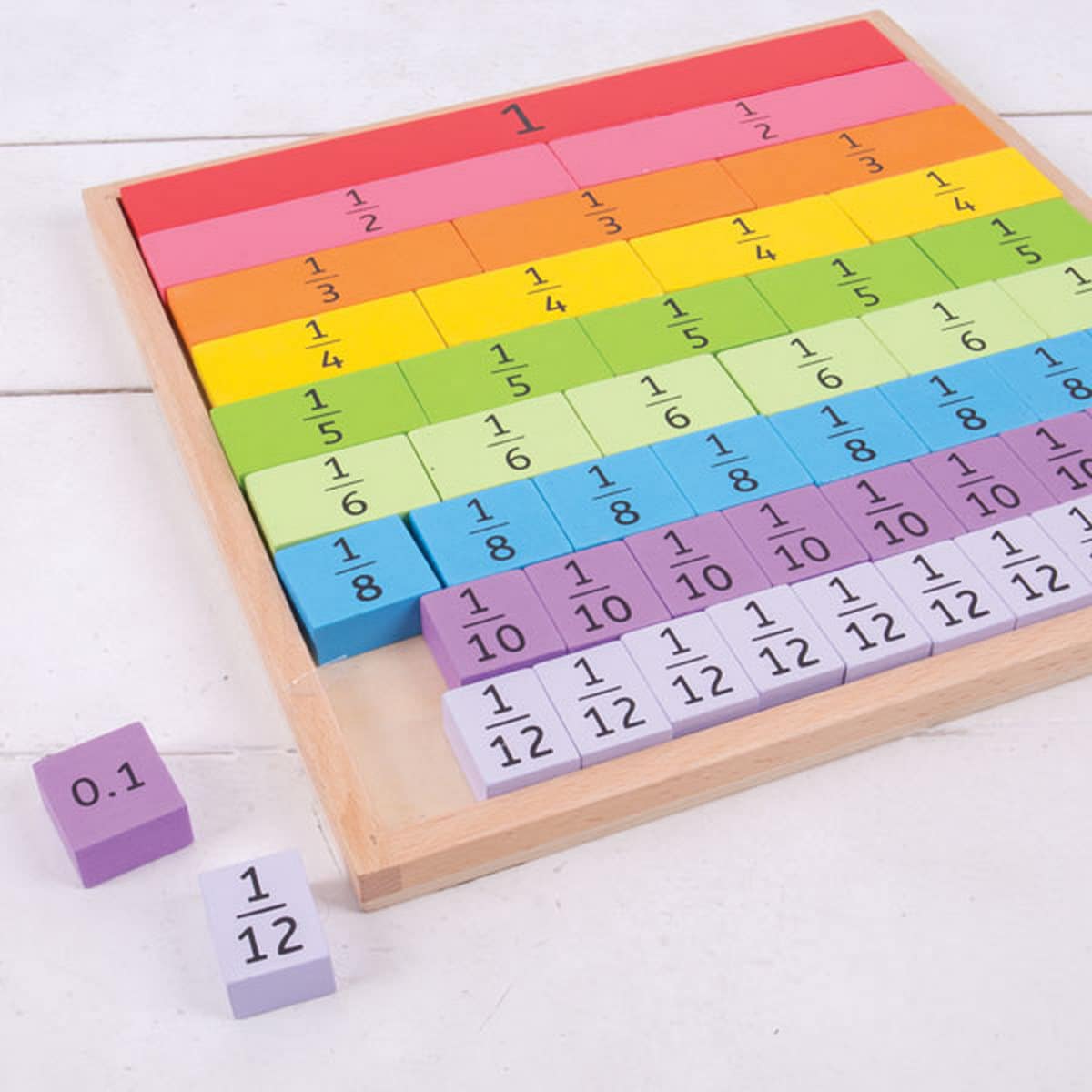 Buy Bigjigs Fractions Tray - Making Learning Fractions Fun and Easy