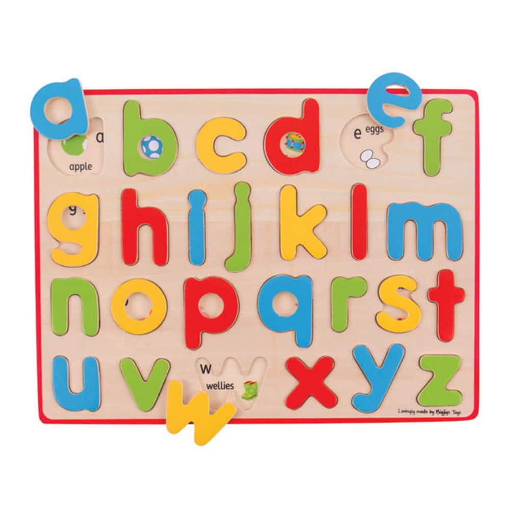 Bigjigs Inset Puzzle Lowercase Alphabet: A Fun Way to Learn Letters and ...