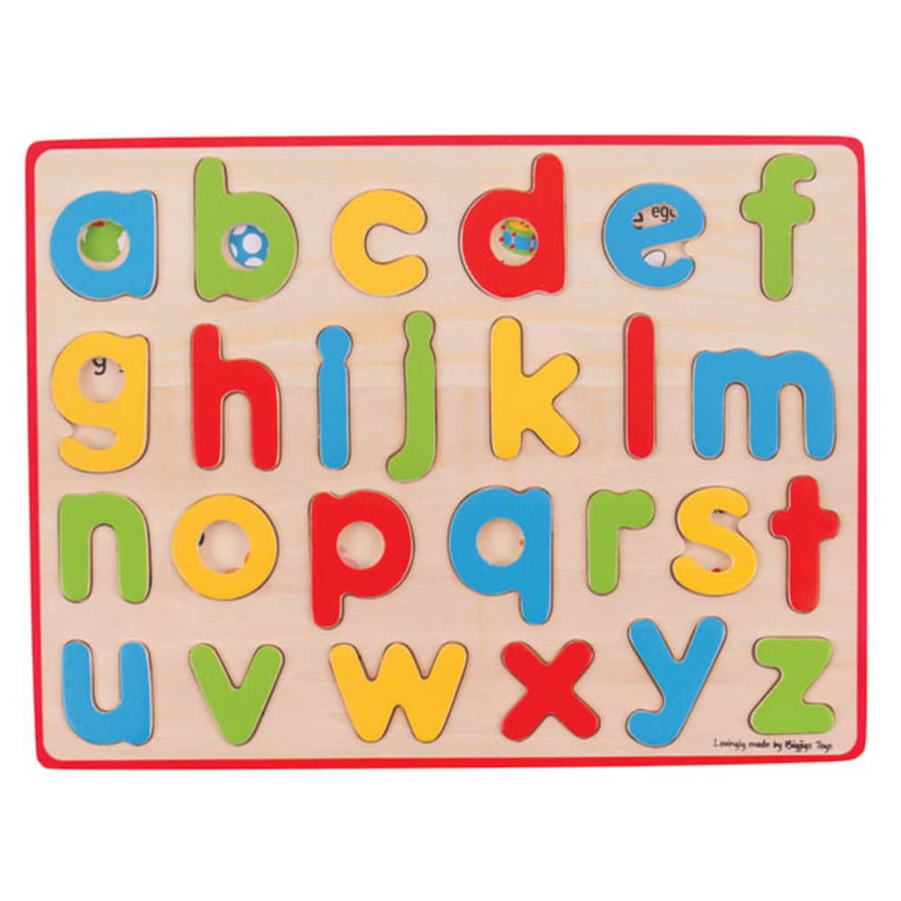 Bigjigs Inset Puzzle Lowercase Alphabet: A Fun Way to Learn Letters and ...
