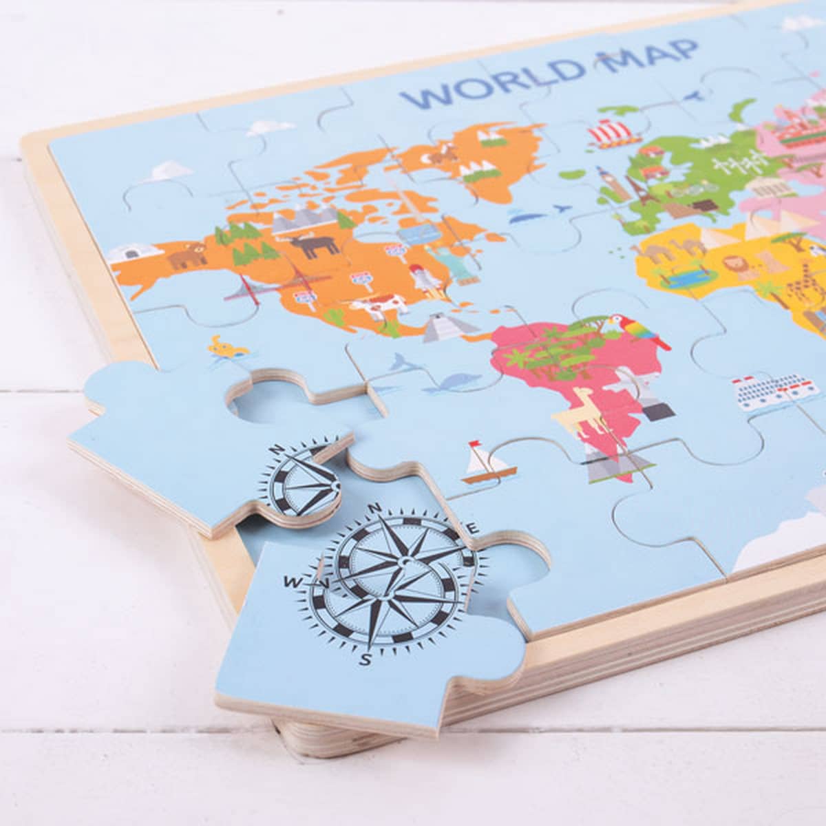 Bigjigs World Map Puzzle: Explore the World Through Play