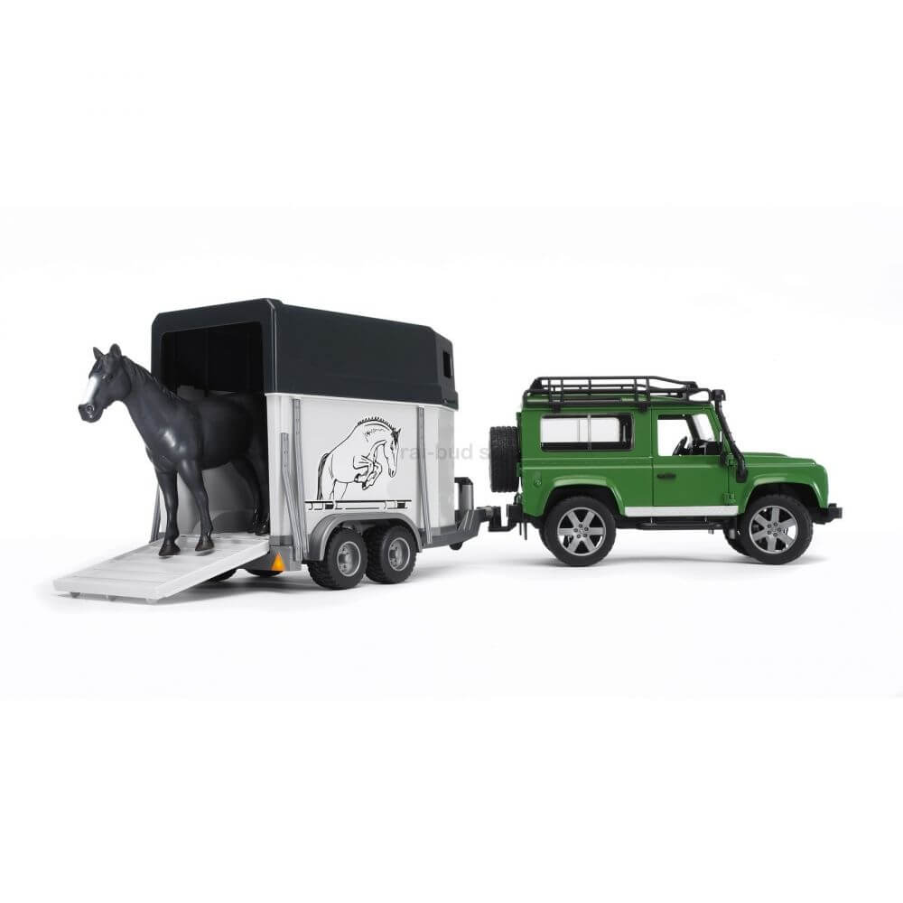 Bruder Land Rover Defender with Horse Trailer: Realistic Play