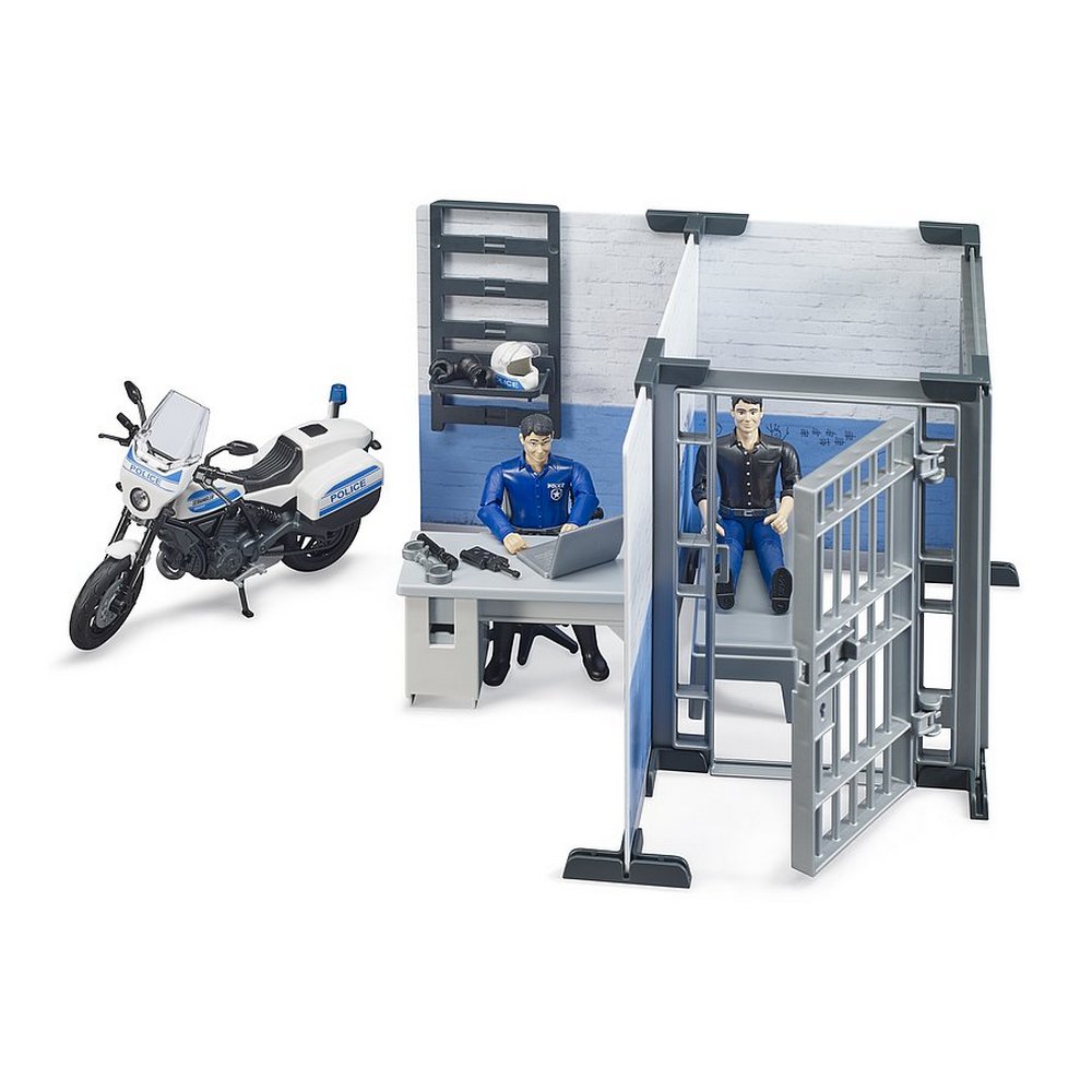 Bruder Police Station with Police Motorbike