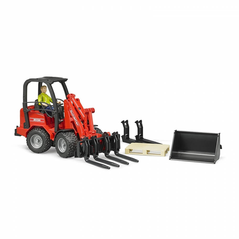Bruder Schaffer Compact Loader 2034 with Figure and Accessories ...