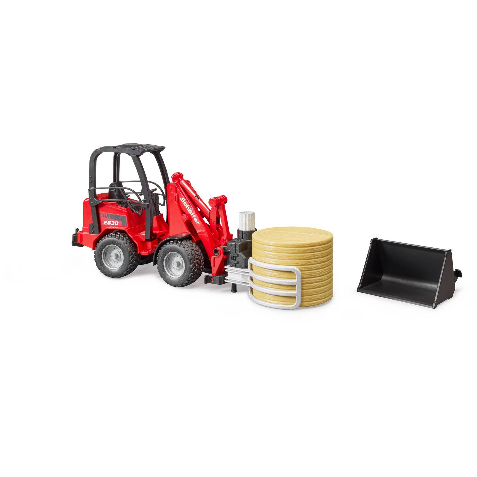 Bruder Schaffer Compact Loader with Bale Gripper: Realistic Farm Play
