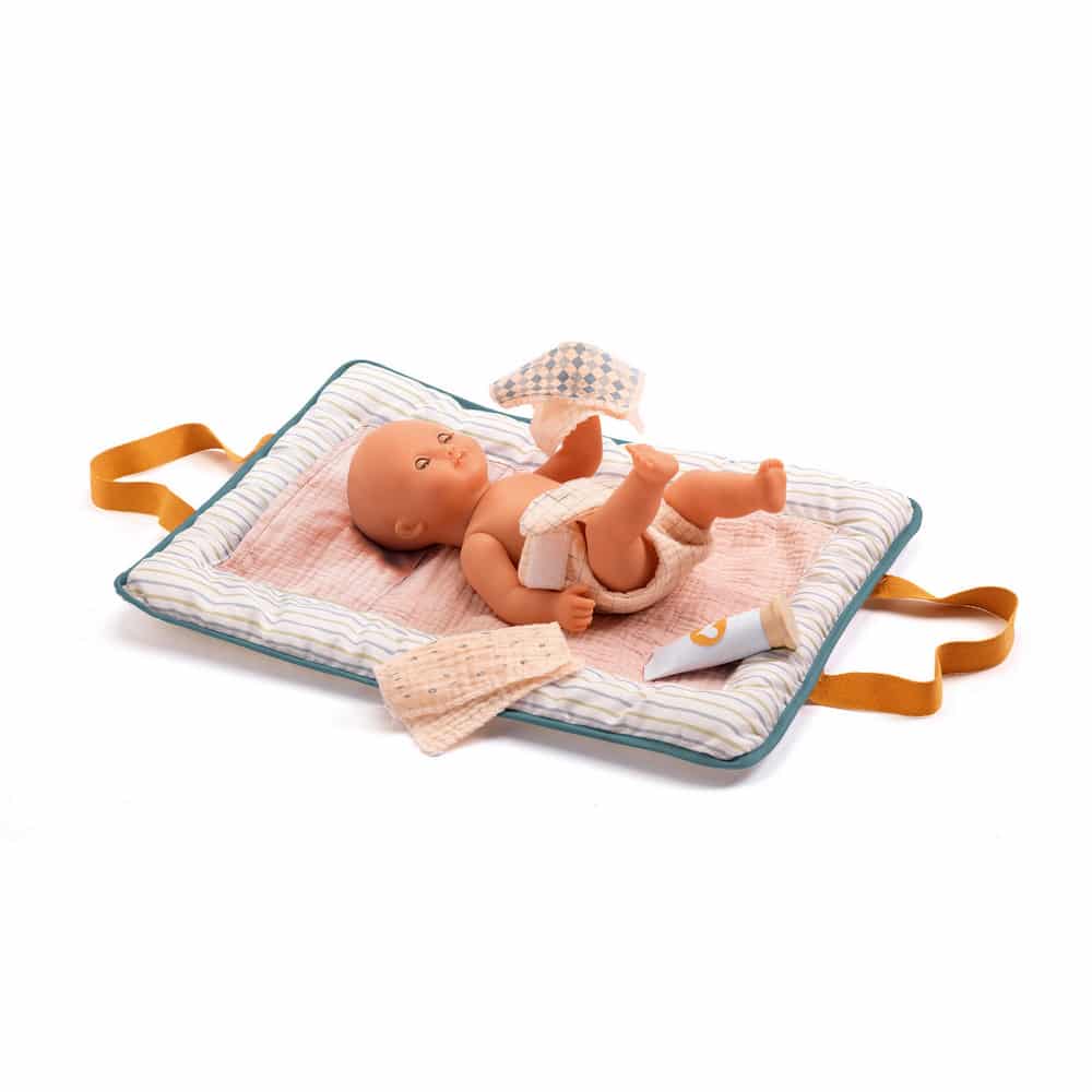 Djeco® Blue Fly Pomea Doll Changing Bag Set – Jadrem Toys
