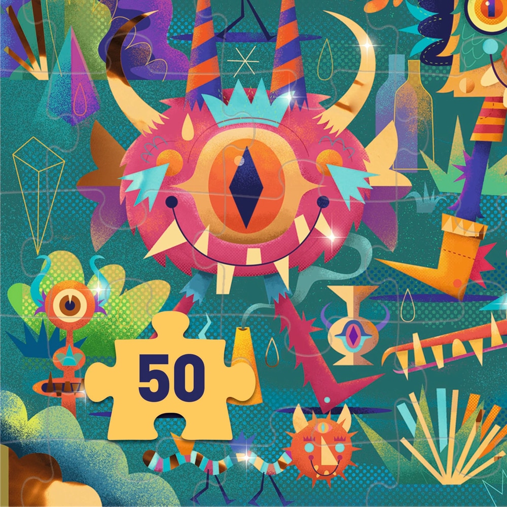 Djeco® Monster Party 50pc Wizzy Puzzle – Jadrem Toys