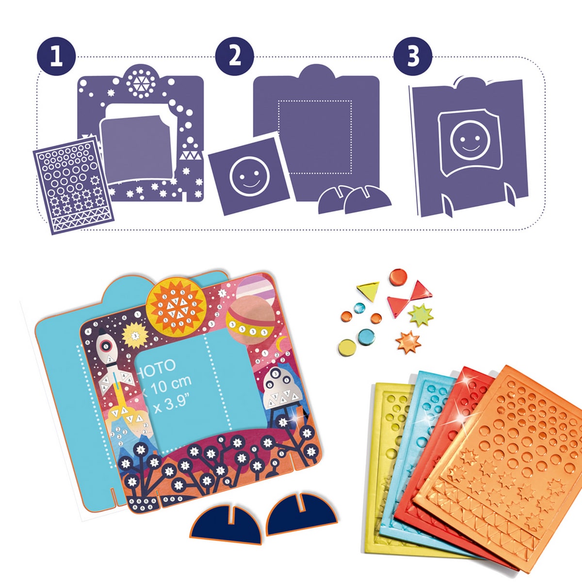 Djeco Space Photo Frames: Creative Craft Kit for Kids – Jadrem Toys