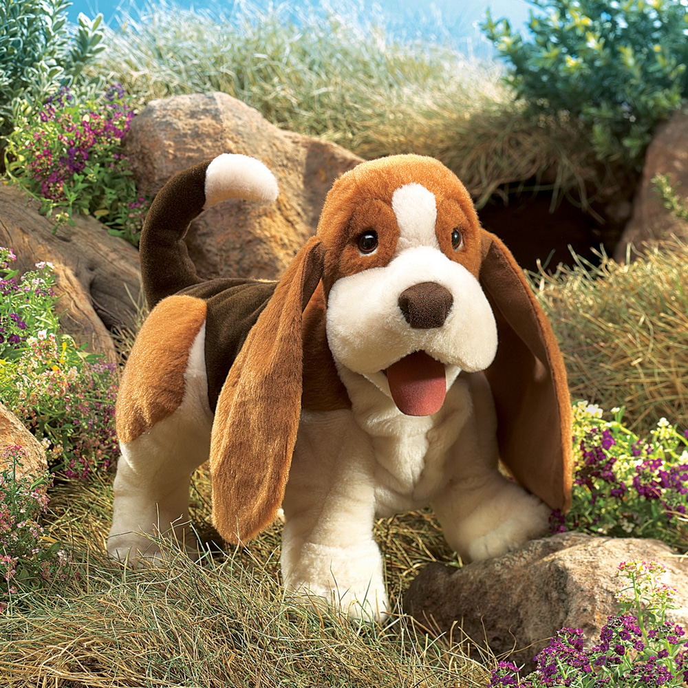 Folkmanis® Basset Hound Dog Hand Puppet – Jadrem Toys