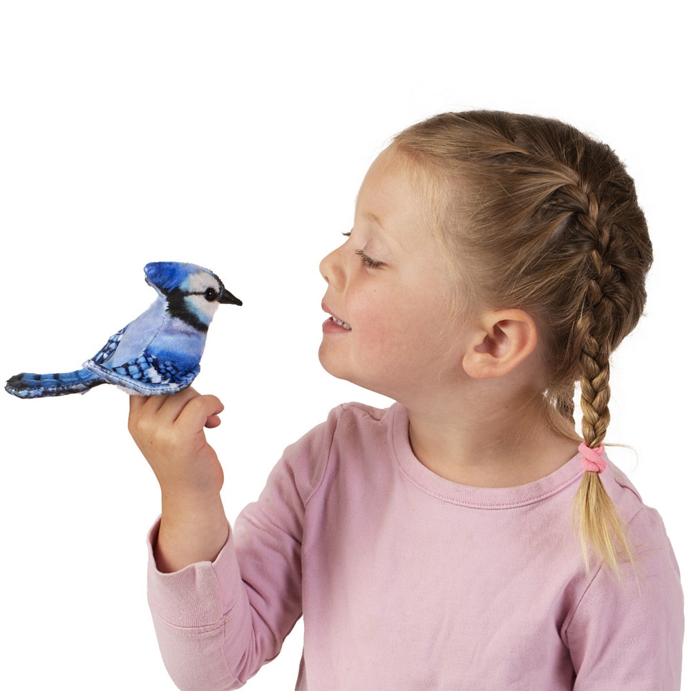 Folkmanis® Pack of 3 Mini Blue Jay Finger Puppets