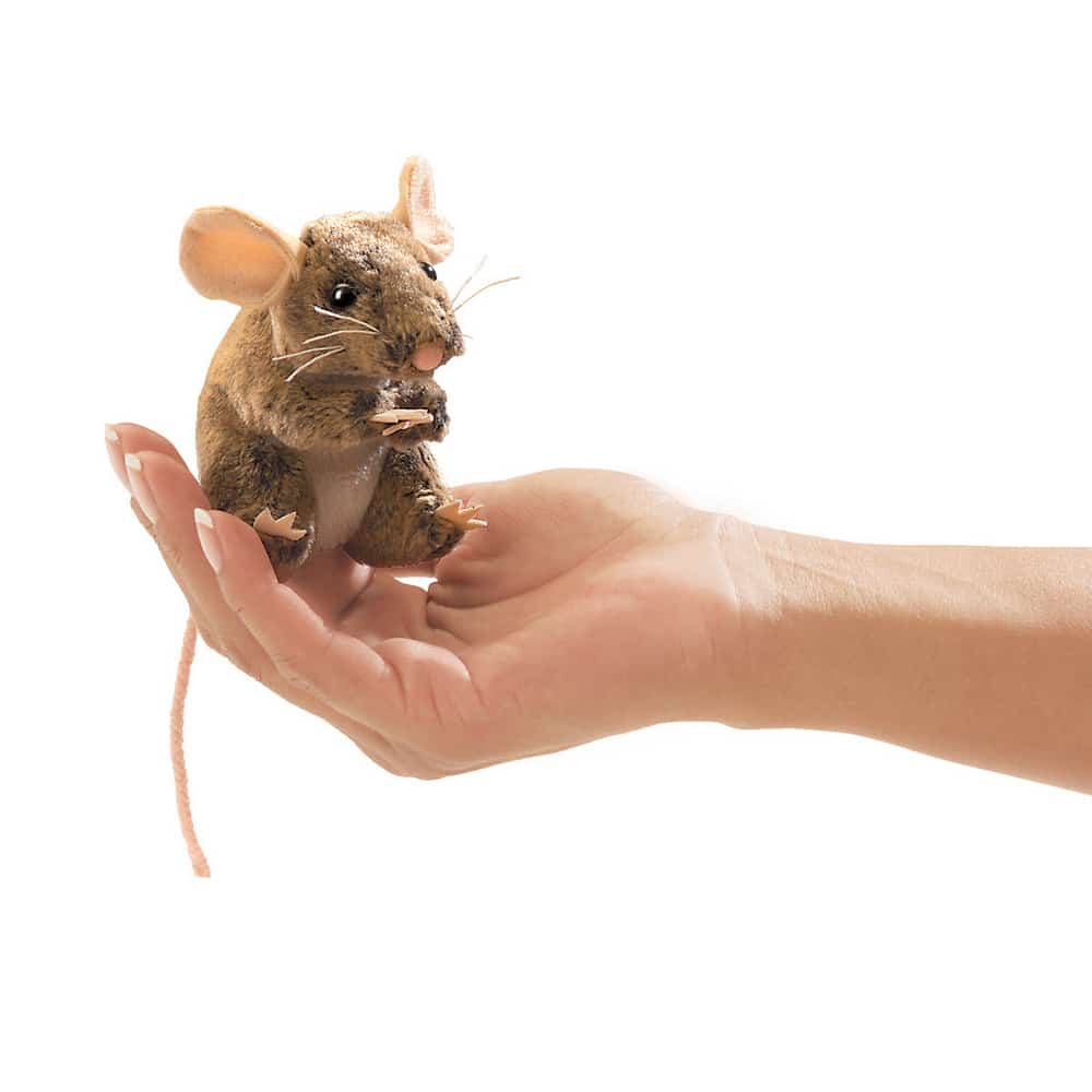 Folkmanis® Pack of 4 Mini Field Mouse Finger Puppets