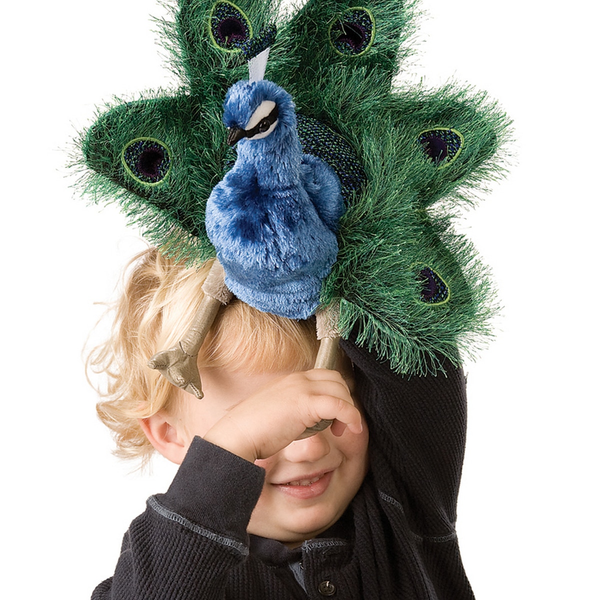Bring the Majestic Peacock to Life with the Folkmanis Small Puppet