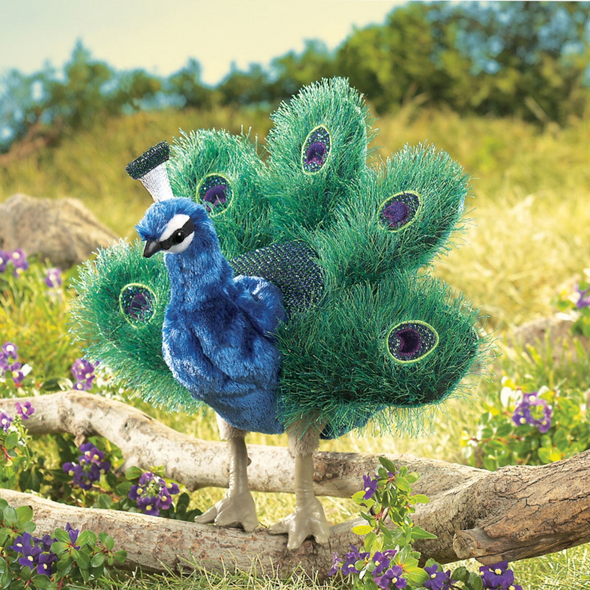 Bring the Majestic Peacock to Life with the Folkmanis Small Puppet