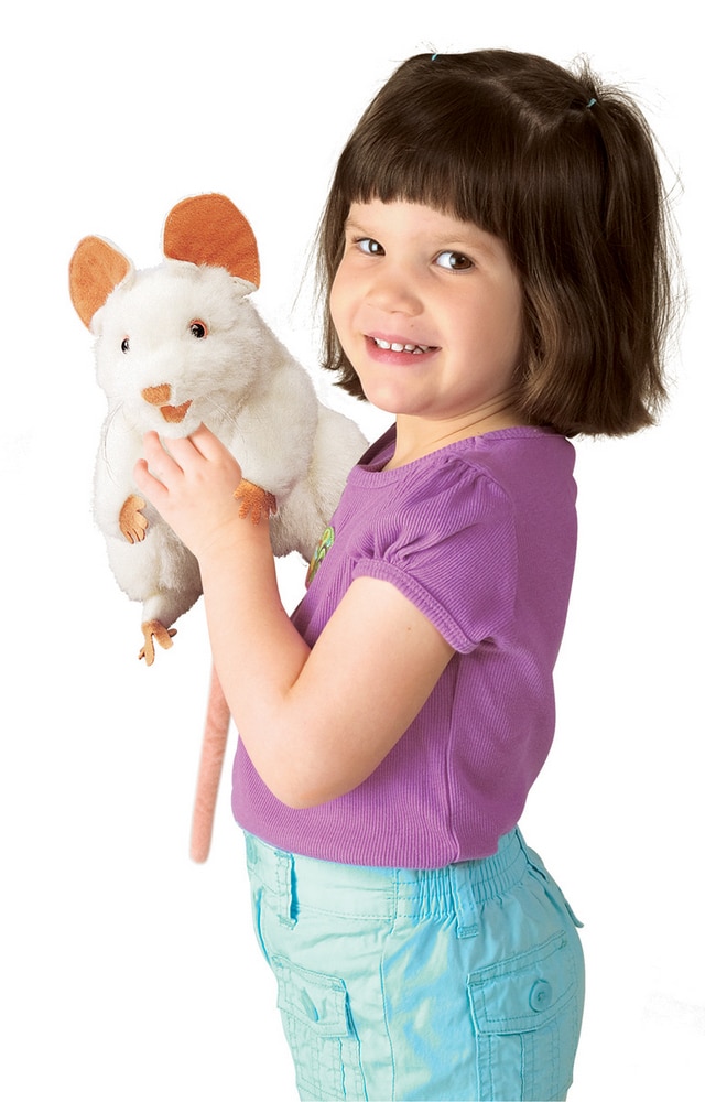 Folkmanis® White Mouse Hand Puppet