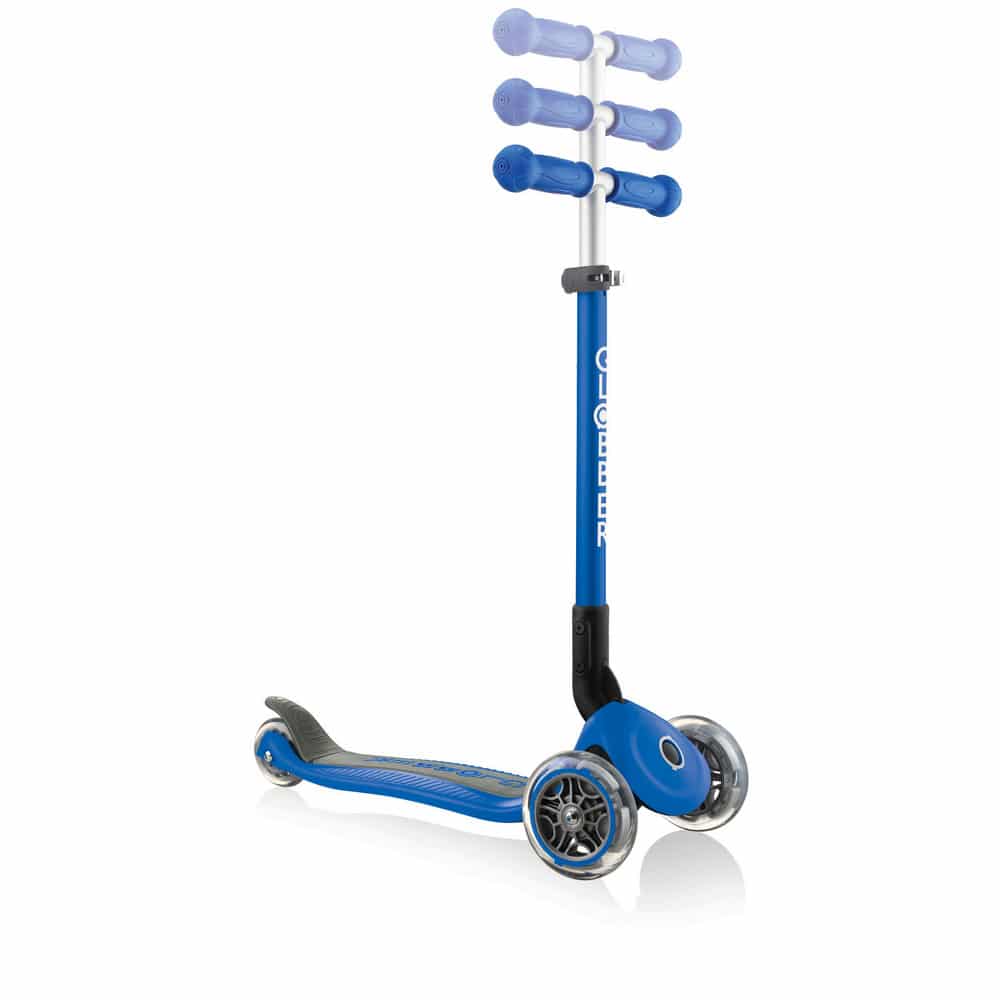 Globber Primo Foldable 3 Wheel Scooter Navy Blue | Jadrem Toys