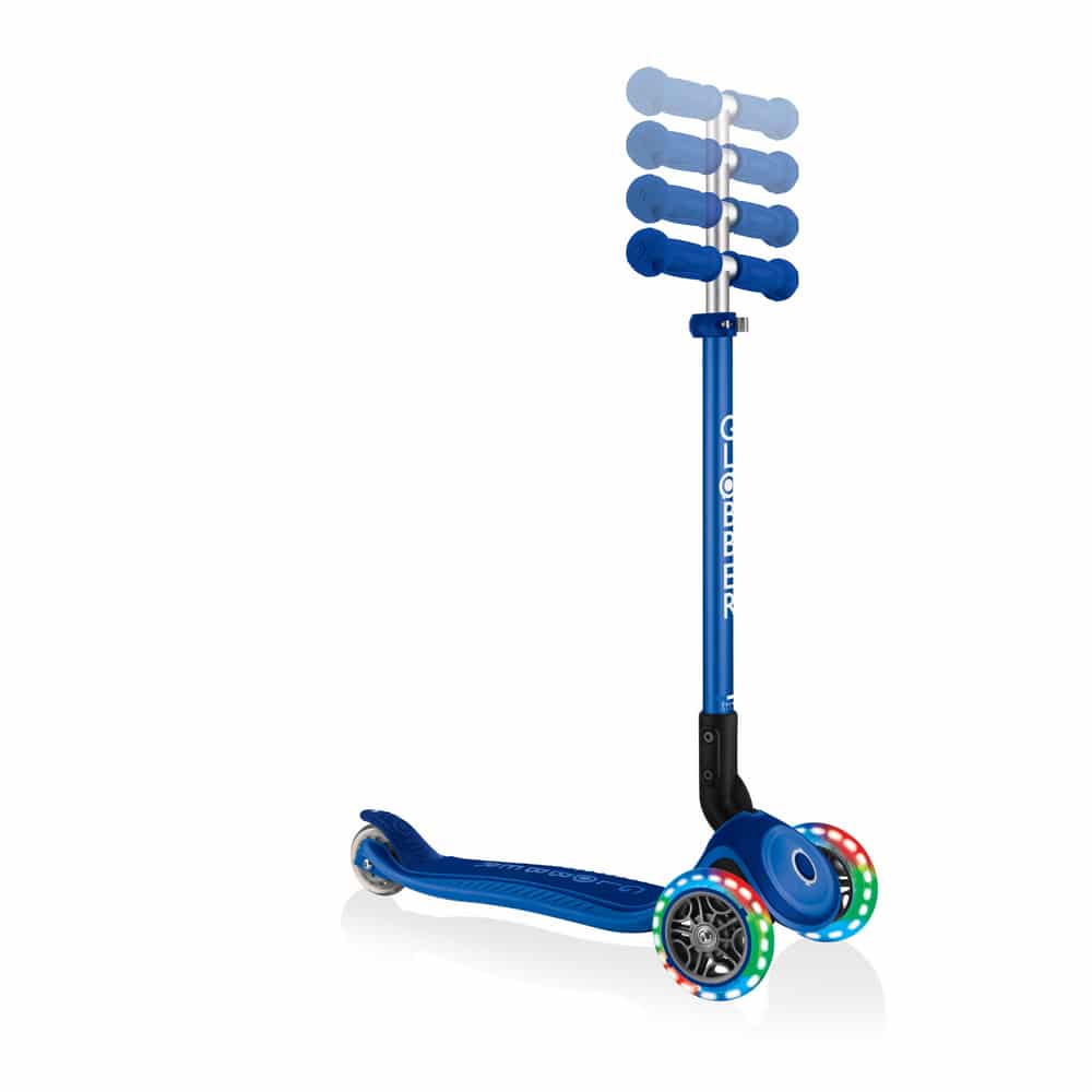 Globber® PRIMO PLUS Foldable Navy Blue Scooter + Light up Wheels ...