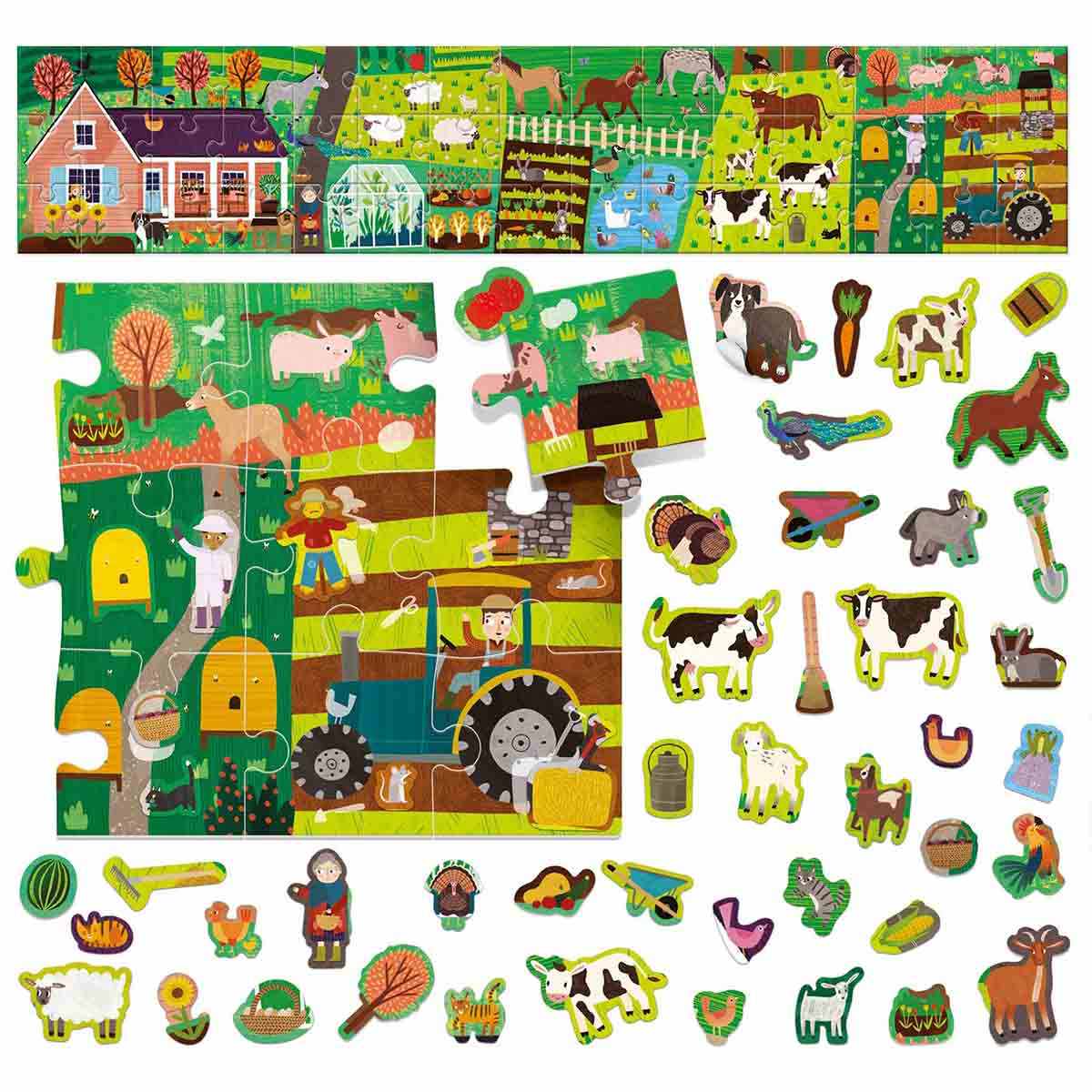 Headu Farm Puzzle + Stickers: Educational Fun for Kids
