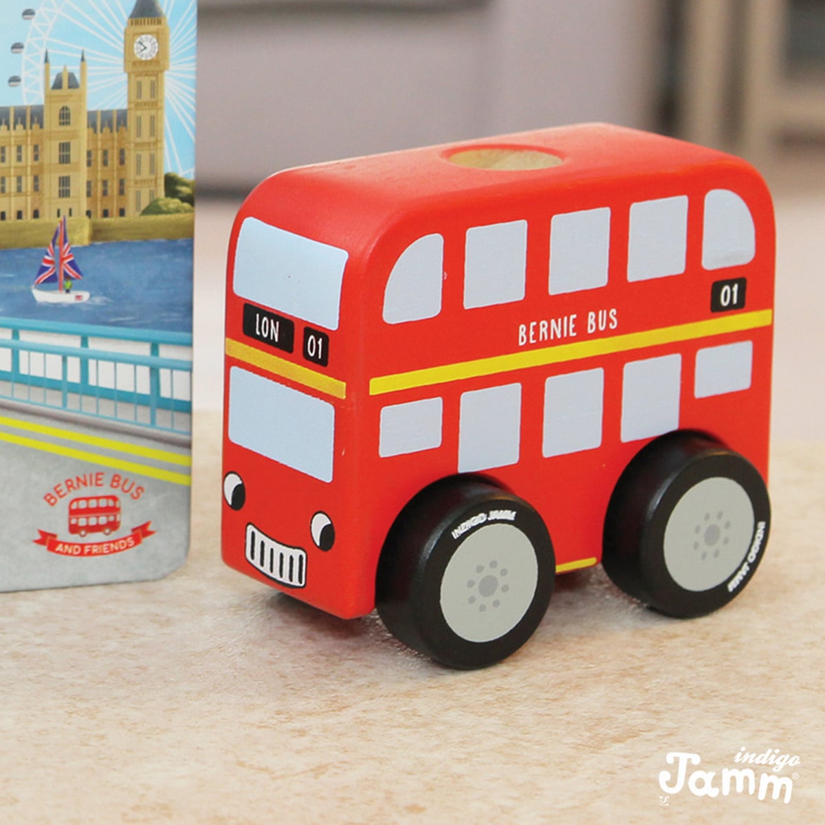 Indigo Jamm Mini Bernie Bus: Eco-Friendly First Vehicle Toy