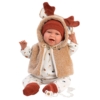 Llorens Laughing Baby Doll Mimi Smiles Reindeer 42cm