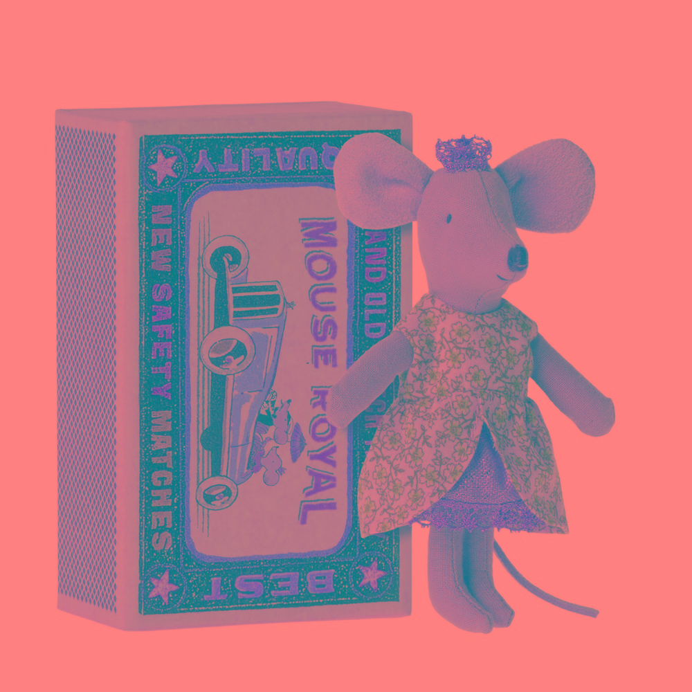 Maileg Princess Mouse Little Sister in Matchbox