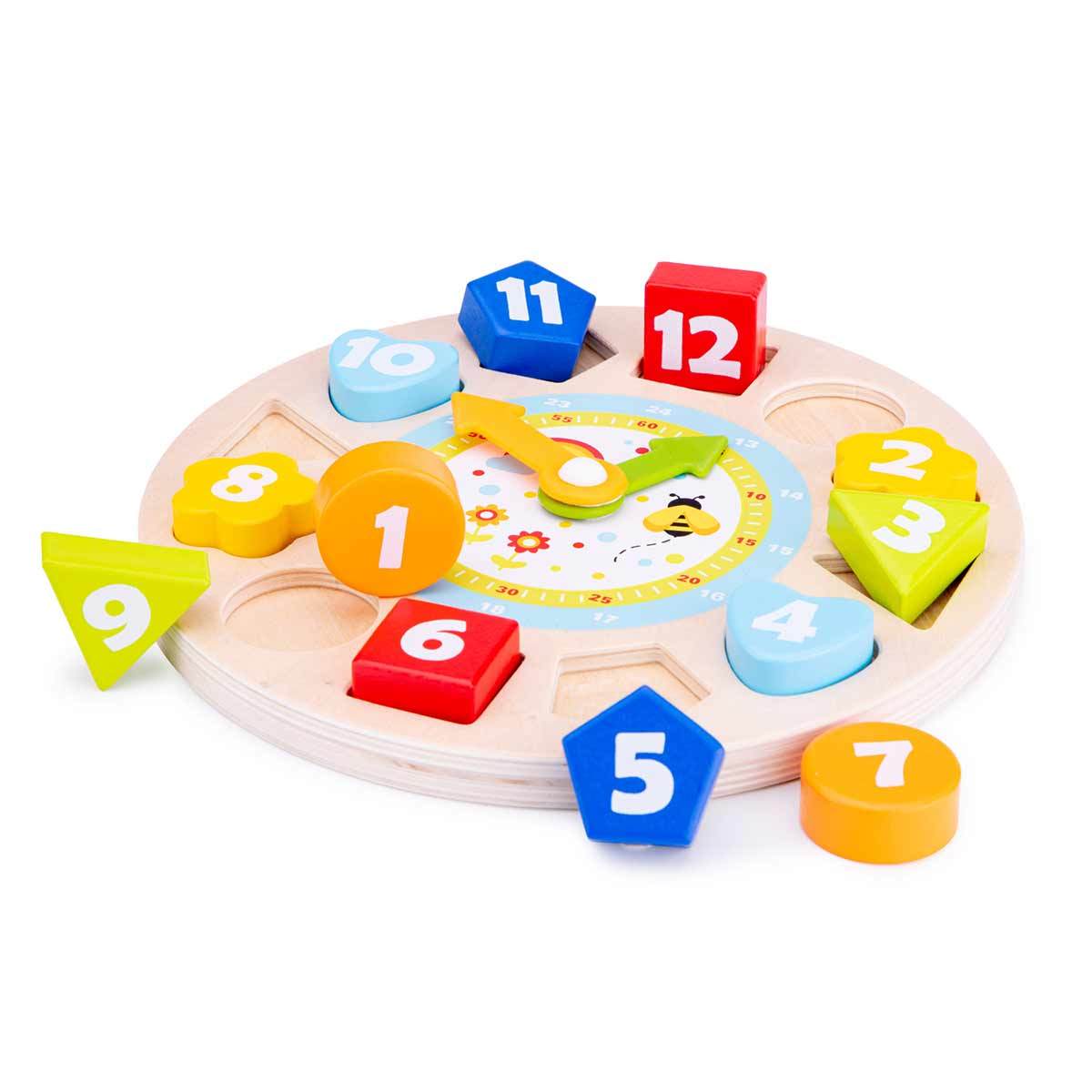 New Classic Toys Puzzle Clock: Time Learning Fun for Toddlers
