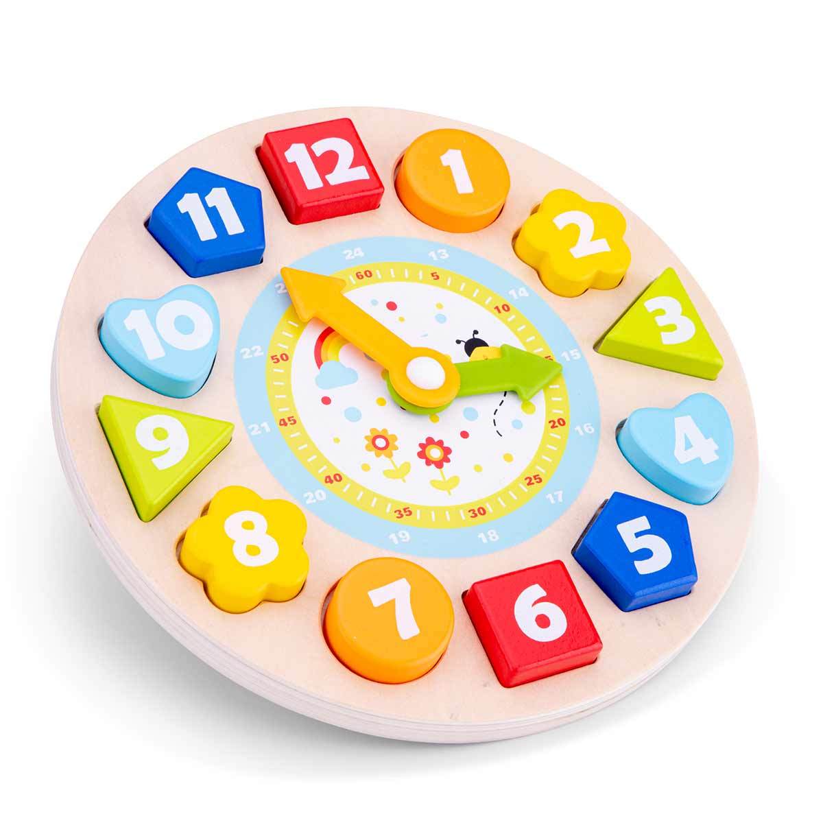 New Classic Toys Puzzle Clock: Time Learning Fun for Toddlers