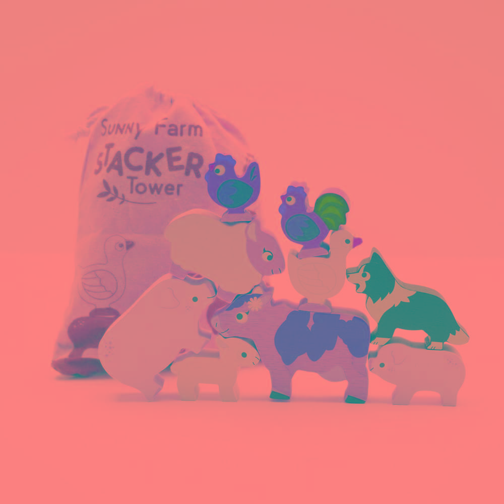 Le Toy Van® Petilou Farm Stacking Animals and Bag | Jadrem Toys