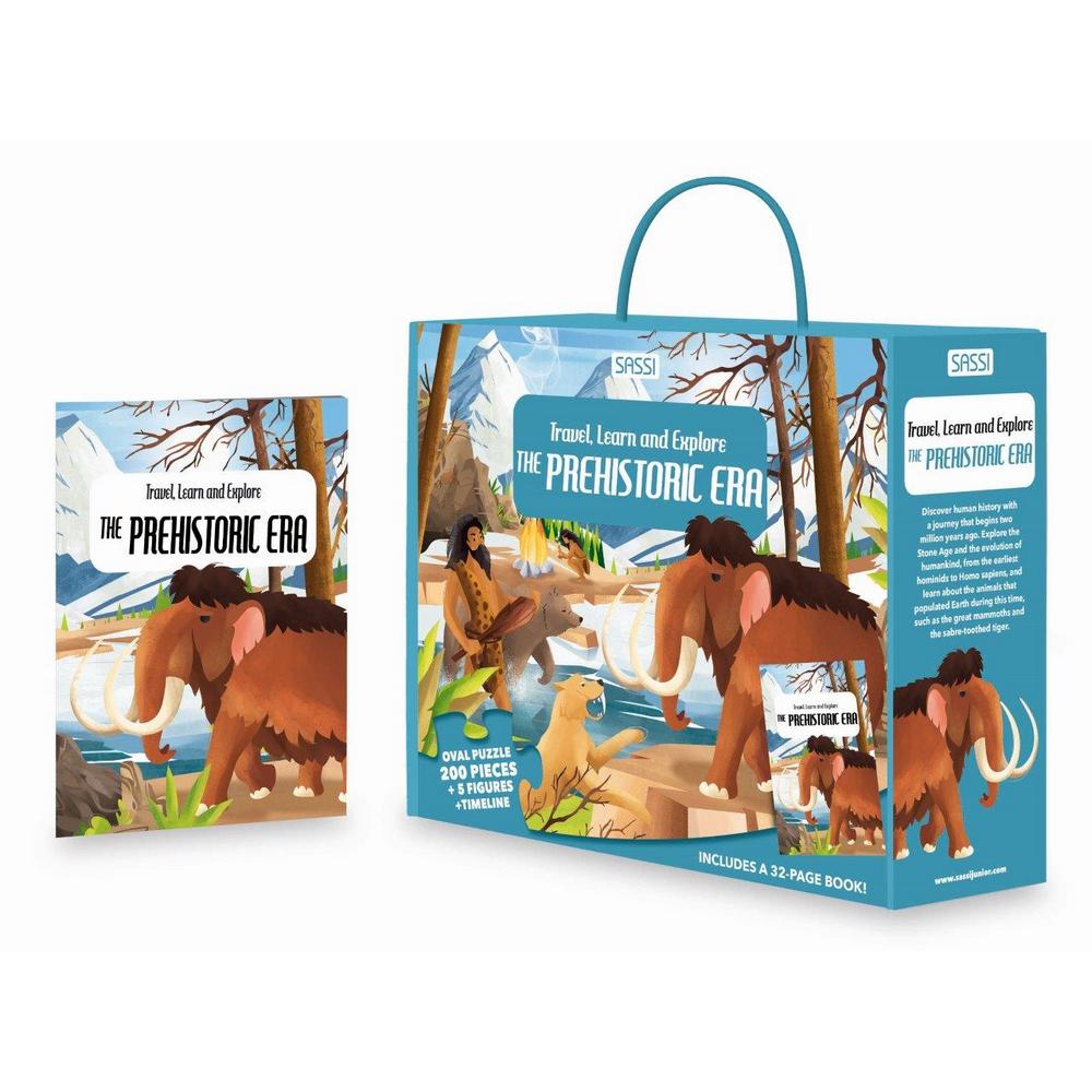 Sassi® Book and 3D Puzzle Set - The Prehistoric Era | Jadrem Toys