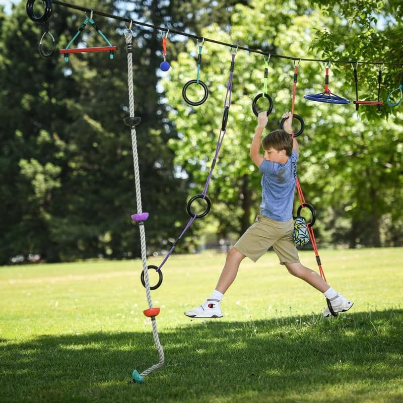 Slackers Ninjaline Intro Kit and Tri-Ring Vine Climber and Timer Bundle