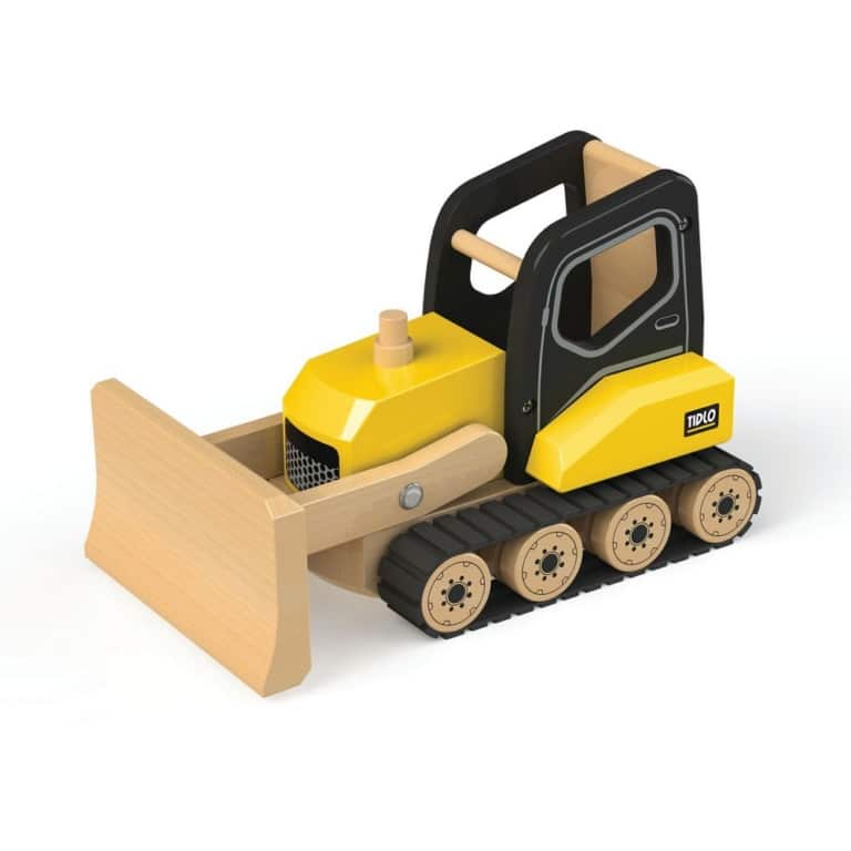 Tidlo Wooden Bulldozer: Realistic Construction Play!