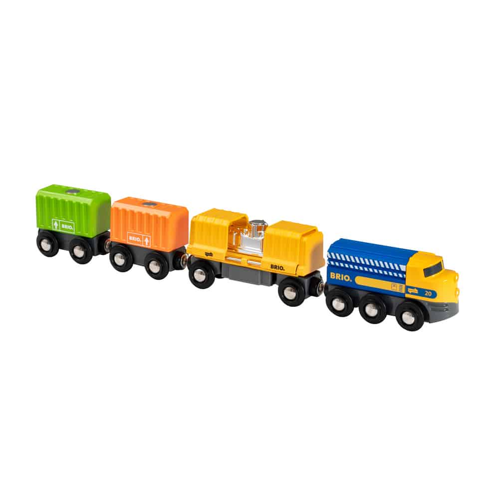 BRIO Train - Three-Wagon Cargo Train, 7 pieces