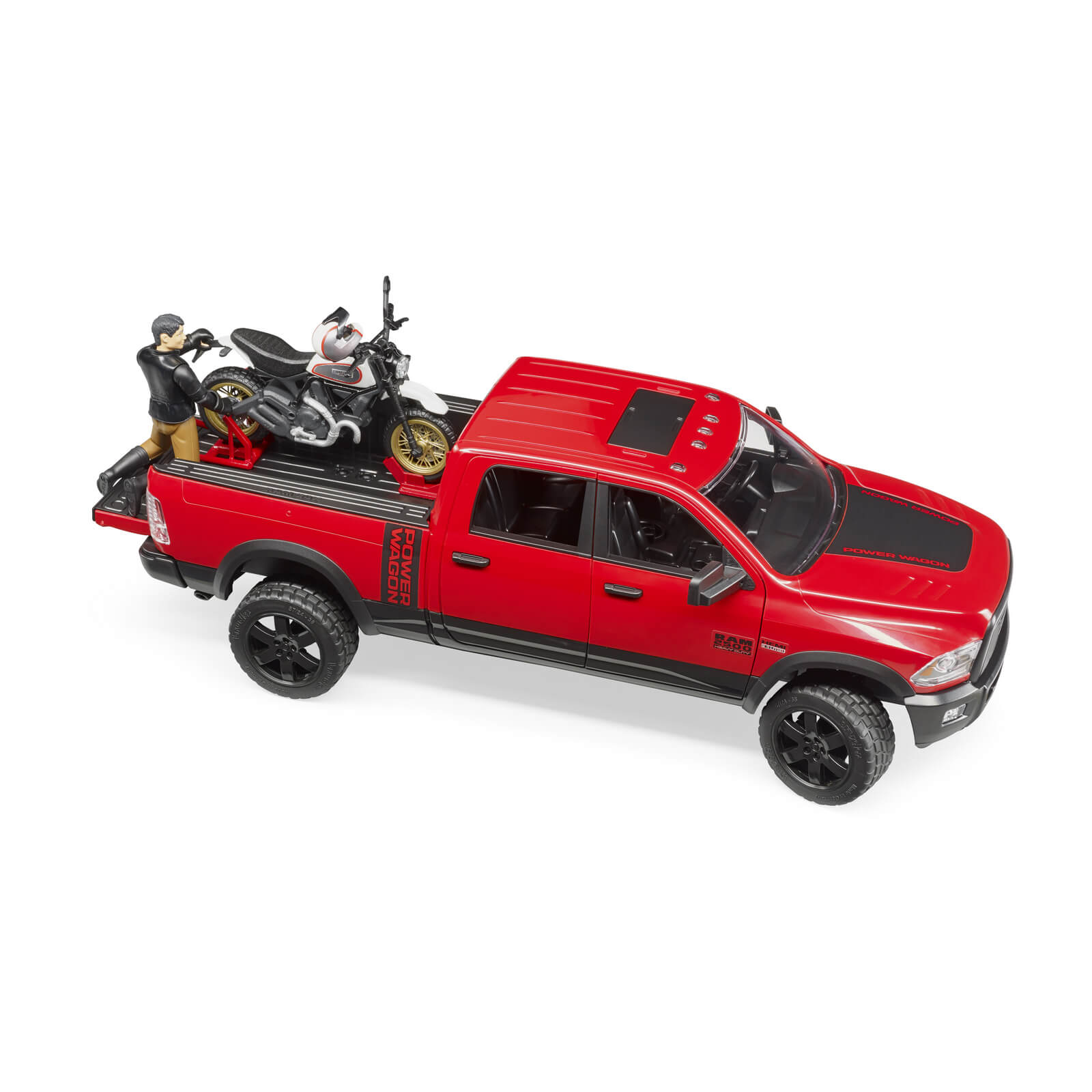 Bruder RAM 2500 Power Wagon with Ducati and Driver – Jadrem Toys