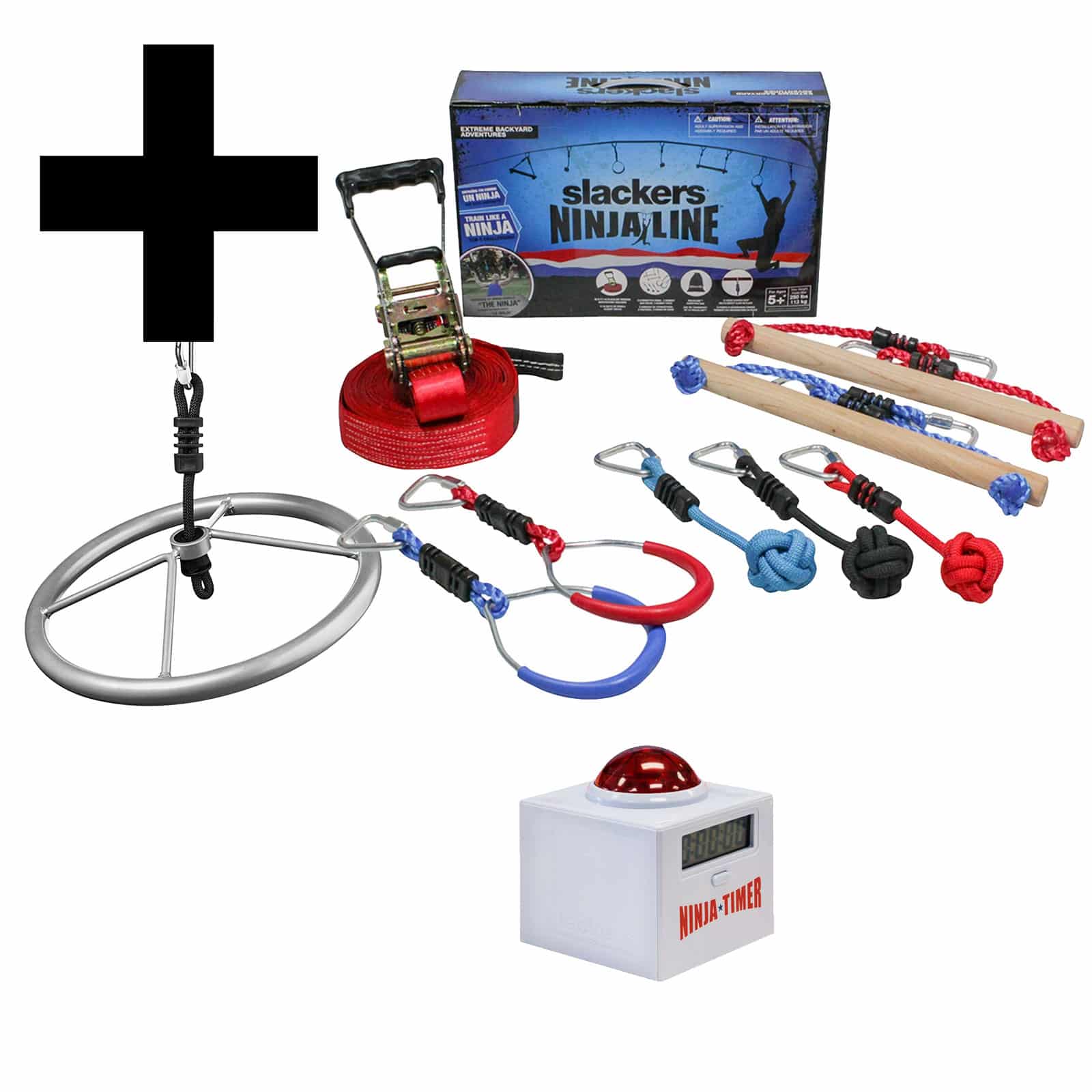 Slackers Ninjaline Intro Kit and Spinner Wheel and Timer Bundle